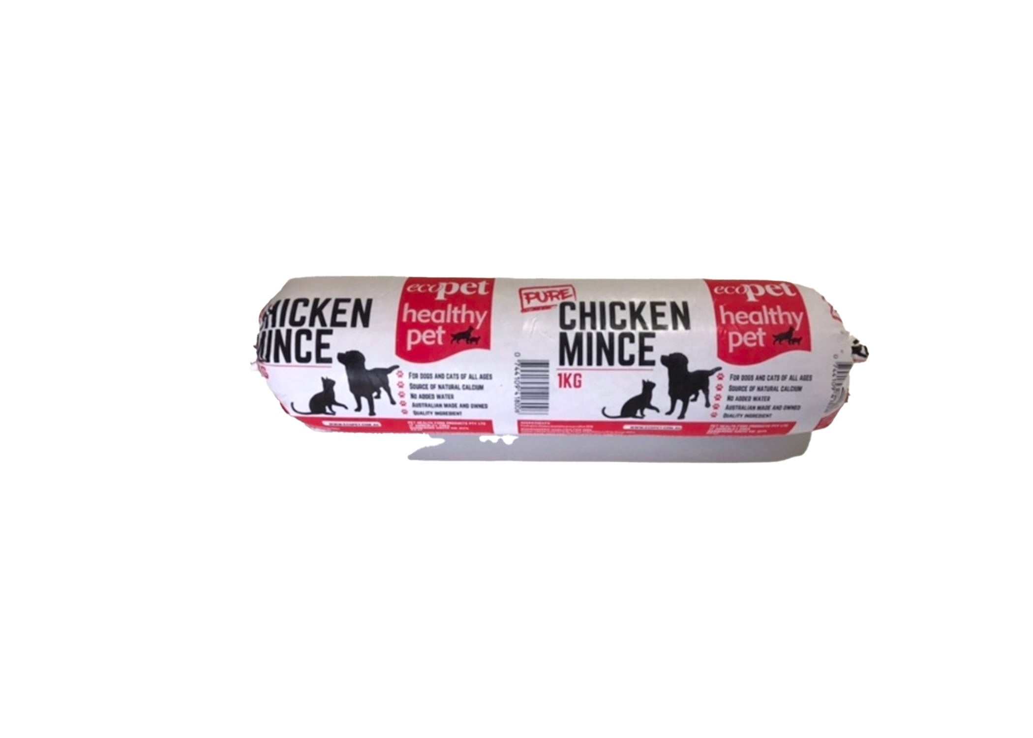 EcoPet Chicken Mince Roll 1kg | Animal World of Boronia